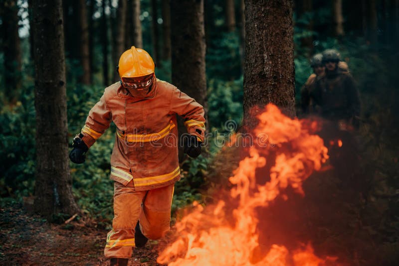 Firefighter Hero Carrying Baby Girl Out from Burning Building Area from ...