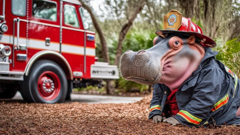 Firefighter Hippo Stock Photos - Free & Royalty-Free Stock Photos from Dreamstime