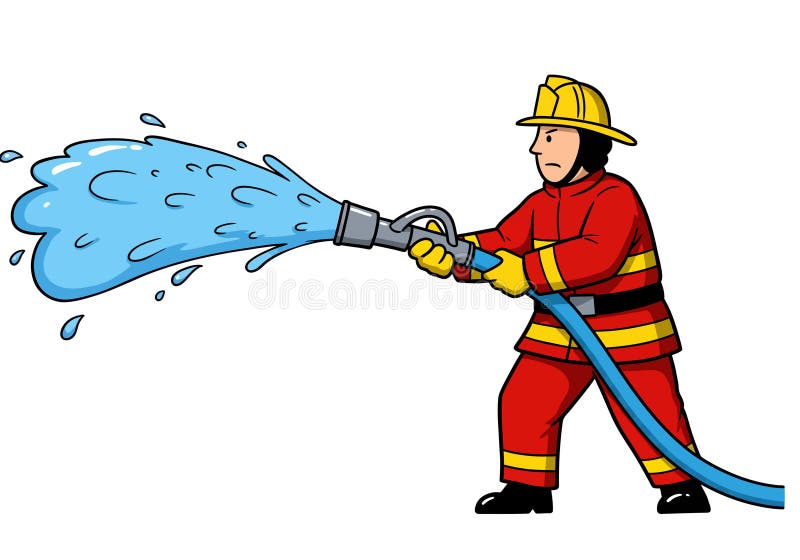 Firefighter hose clipart stock vector. Illustration of emergency ...