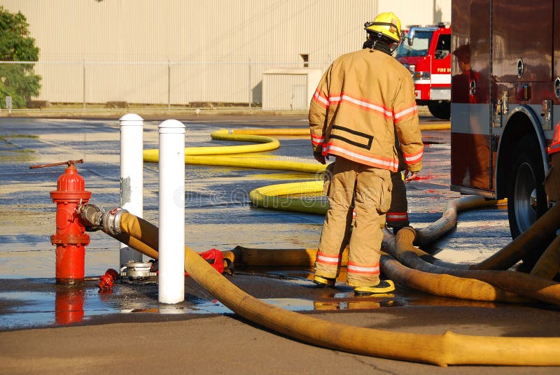 Firefighter Hose stock image. Image of temperature, appliance - 51348687