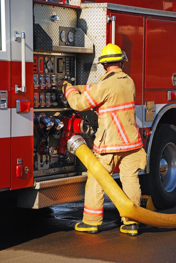 Firefighter Hose stock image. Image of temperature, appliance - 51348687