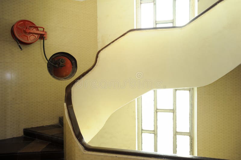 Firefighter Hose on a Landing of a House at Mumbai Stock Image - Image ...