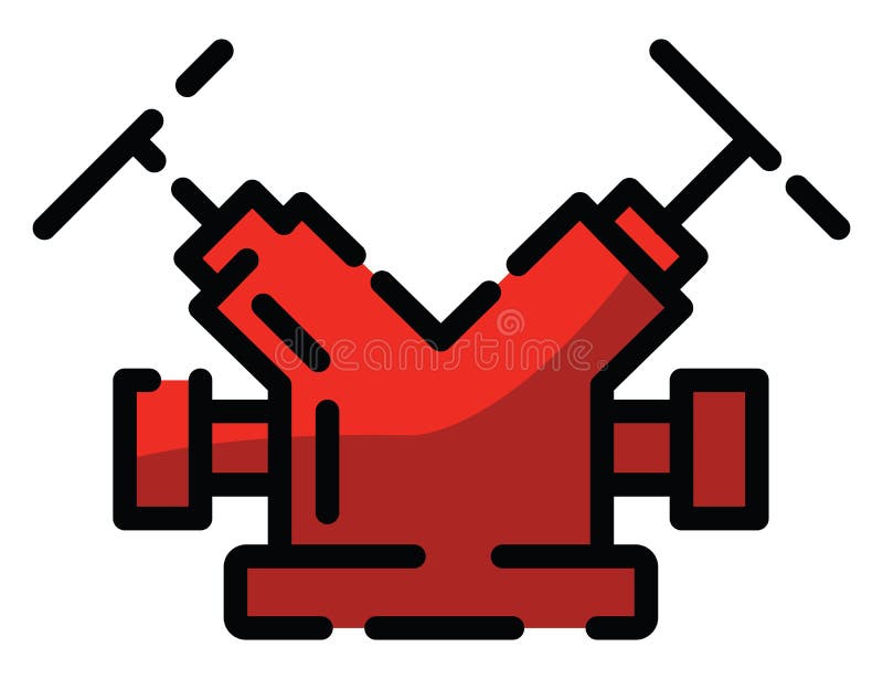 Firefighter Hydrant System, Icon Stock Vector - Illustration of ...