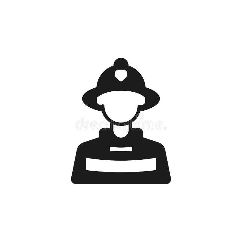 Firefighter icon stock vector. Illustration of alert - 380251541