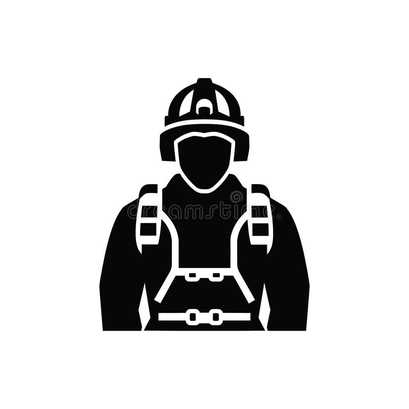 Firefighter Icon Symbol Sign Stock Vector - Illustration of people ...