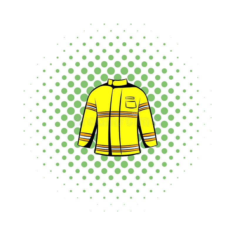 Firefighter Jacket Icon, Icon Cartoon Stock Vector - Illustration of ...