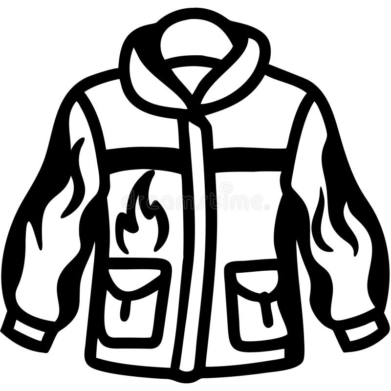 Firefighter Jacket Clip Art