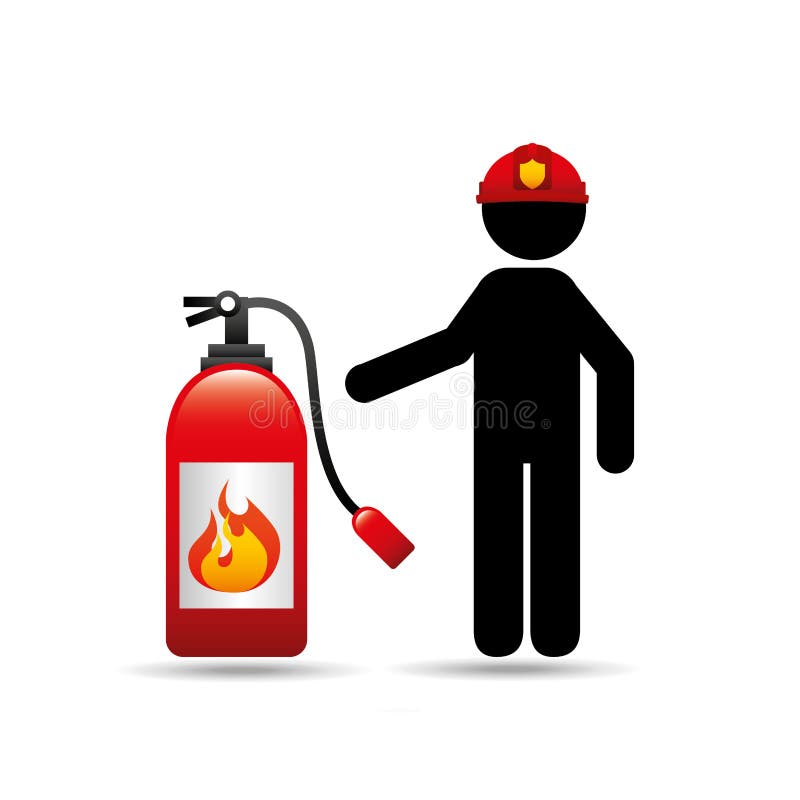 Firefighter job icon stock illustration. Illustration of male - 74213835