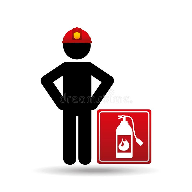 Firefighter job icon stock illustration. Illustration of heat - 74213862