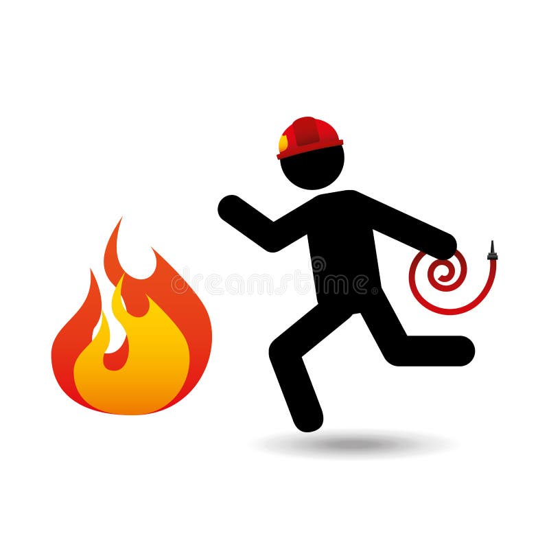 Firefighter job icon stock illustration. Illustration of fighting ...