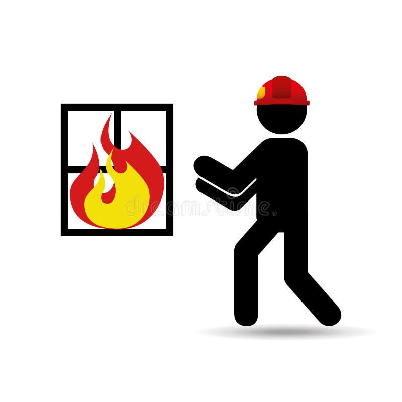 Firefighter job icon stock illustration. Illustration of dangerous ...
