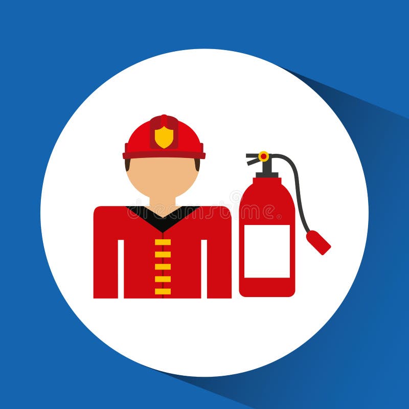 Firefighter job icon stock illustration. Illustration of equipment ...
