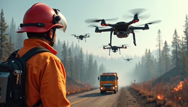 Firefighting Drones Stock Illustrations – 49 Firefighting Drones Stock Illustrations, Vectors ...
