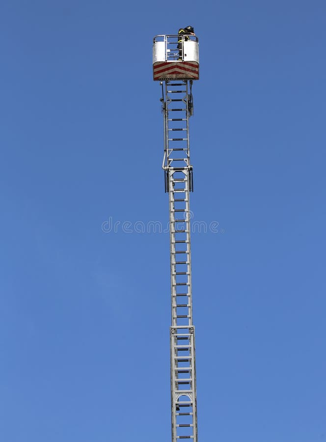 Firefighter Over a Wooden Stairs during a Fire-fighting Exercise Stock ...