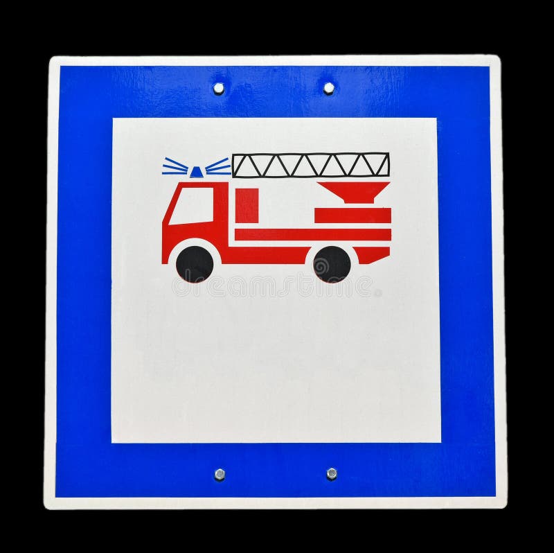 Firefighter Parking Lot Sign Stock Image - Image of reserved, focus ...