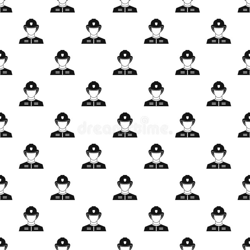 Firefighter Pattern, Simple Style Stock Vector - Illustration of hero ...