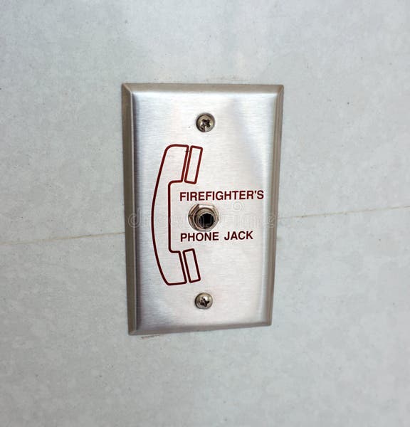 Firefighter phone jack stock image. Image of connection - 51167323