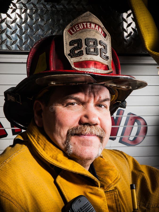 Firefighter Portrait in Turnout Gear Stock Photo - Image of fire ...