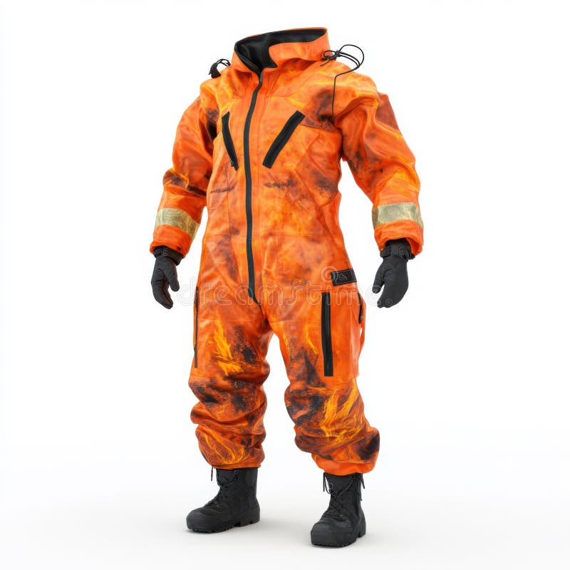 Firefighter in Protective Suit and Boots Ready for Emergency Response ...