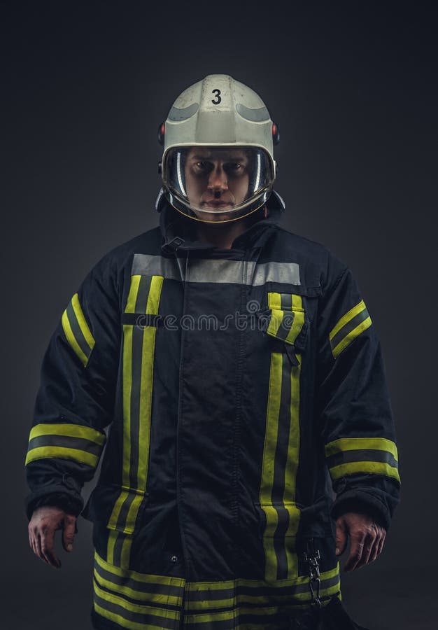 Picture of Firefighter in Uniform. Stock Photo - Image of person ...