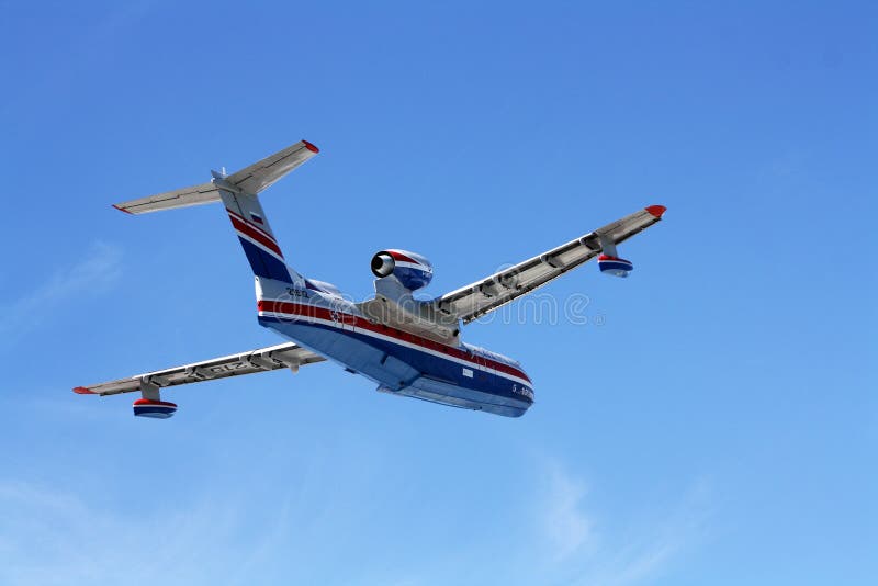 Firefighter Seaplane BE-200ES in Flight Editorial Stock Photo - Image ...