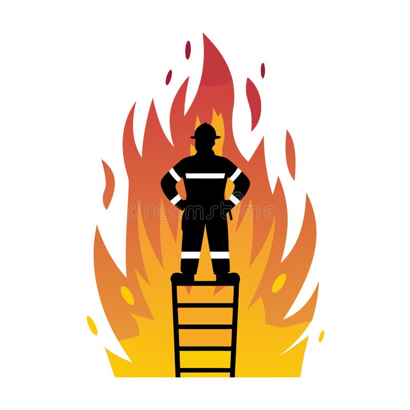 Firefighters Standing Vector Stock Illustrations – 247 Firefighters ...