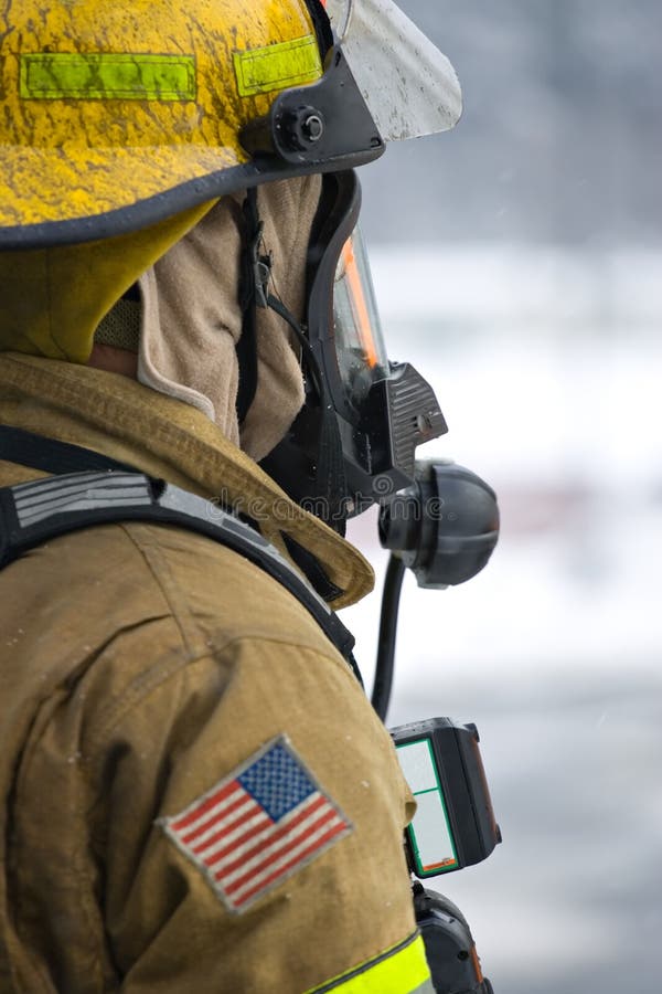 Firefighter Standing by stock photo. Image of american - 3079380