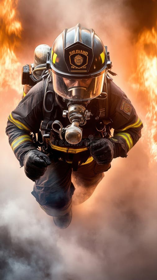 Firefighter Emerges from Smoke with Fearless Determination and Strength ...
