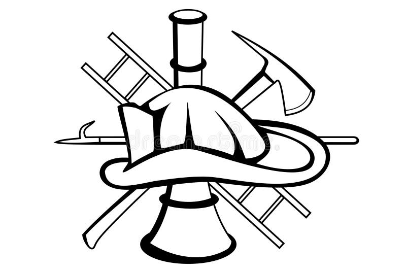 Firefighter symbol stock vector. Illustration of bugle - 7629365