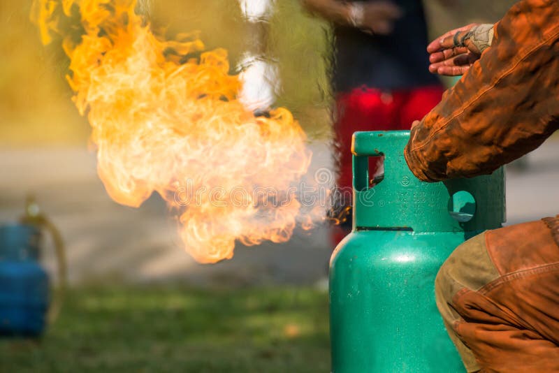 Firefighter Training, the Employees Annual Training Fire Fighting with ...