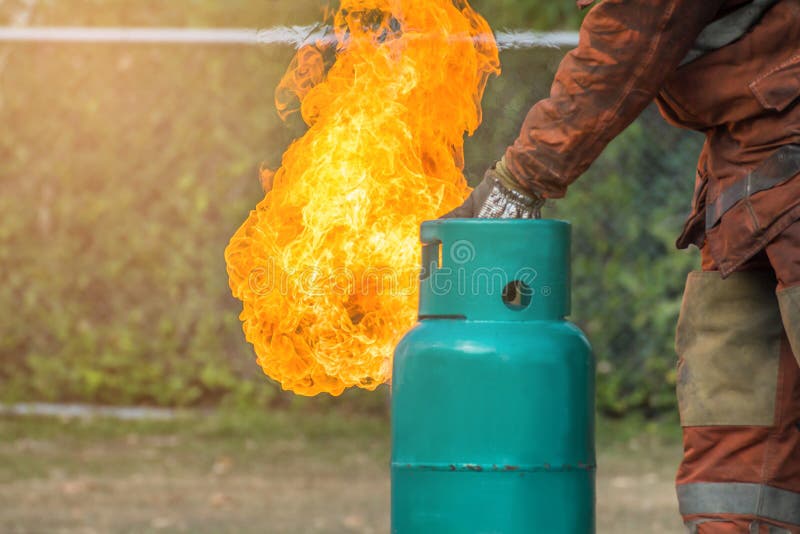 Firefighter Training, the Employees Annual Training Fire Fighting with ...