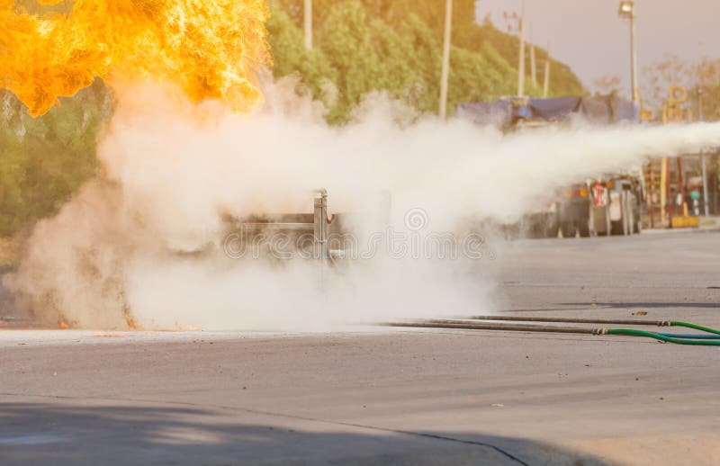 Firefighter Training, the Employees Annual Training Fire Fighting with ...