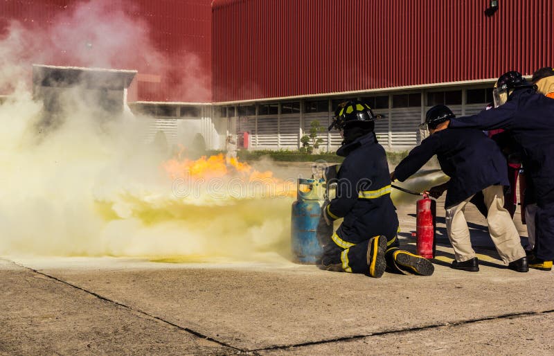 Firefighter during Training Editorial Stock Image - Image of blaze ...