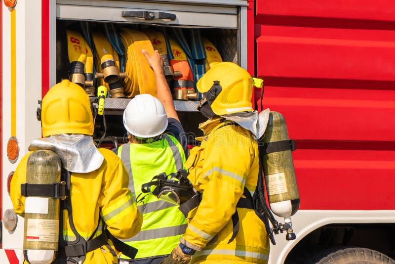 Firefighter Training,Firefighters Prepare Equipment from Fire Trucks ... Firefighter Training,Firefighters Prepare Equipment from Fire Trucks ...