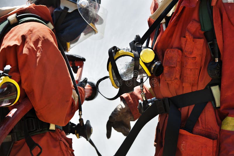 Firefighter during Training Stock Image - Image of dangerous ...