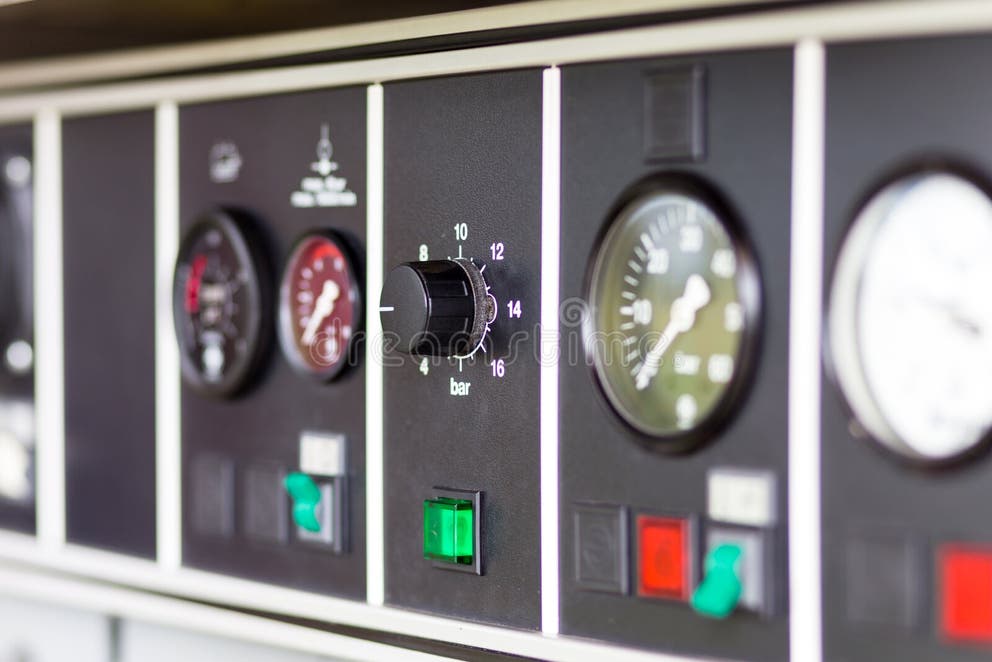 Firefighter Truck Instruments Stock Photo - Image of firemen, fight ...
