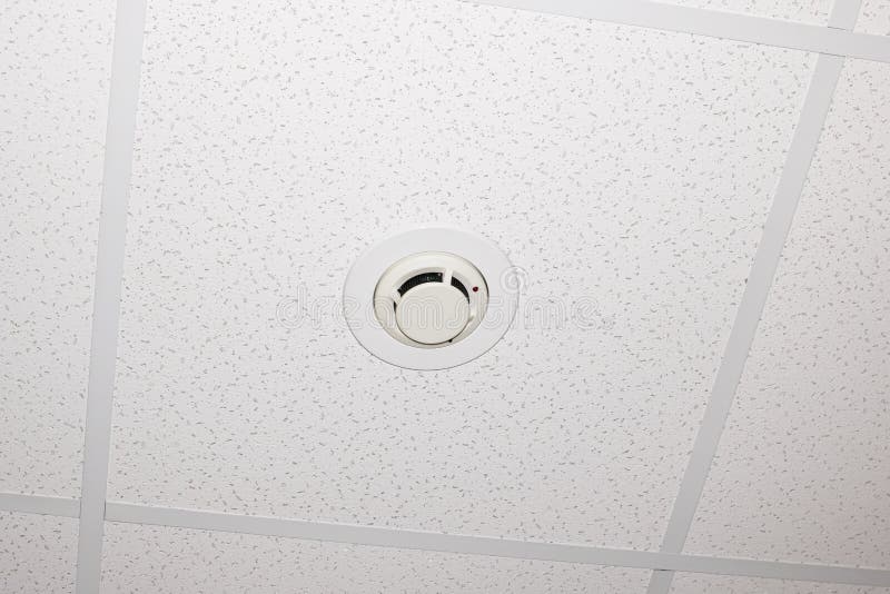 Firefighter Warning on the Ceiling Close Up Stock Image - Image of ...