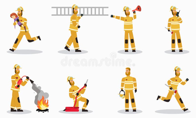 Firefighter Ladder Stock Illustrations – 9,070 Firefighter Ladder Stock ...