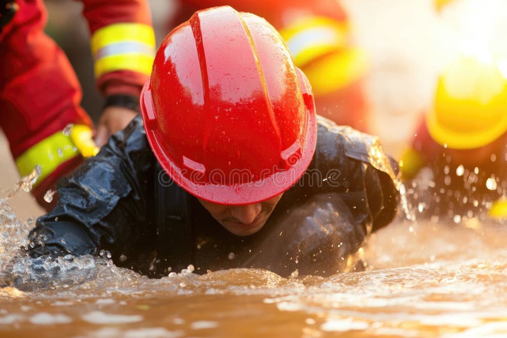 Firefighters in Action: Emergency Response and Teamwork during Water ...