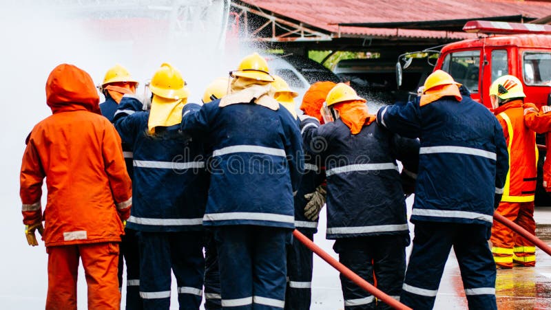 Firefighters training editorial stock image. Image of blaze - 100779034
