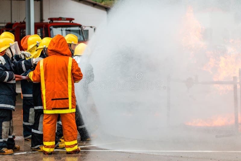 Firefighters training editorial stock photo. Image of danger - 100779043