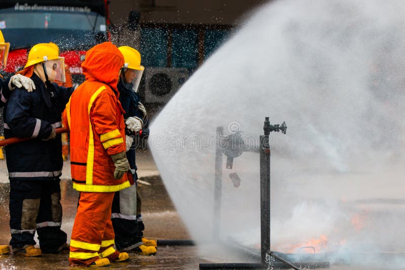 Firefighters training editorial stock photo. Image of explosion - 100779083