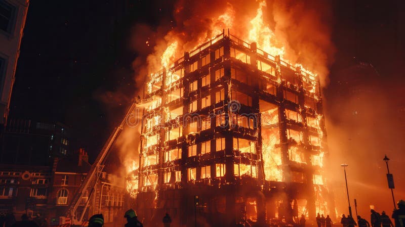 Firefighters are Actively Battling a Raging Fire Engulfing a Multi ...