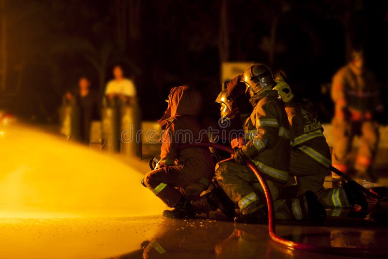 Firefighter Arriving on a Hazardous Scene Ready for Battle Editorial ...