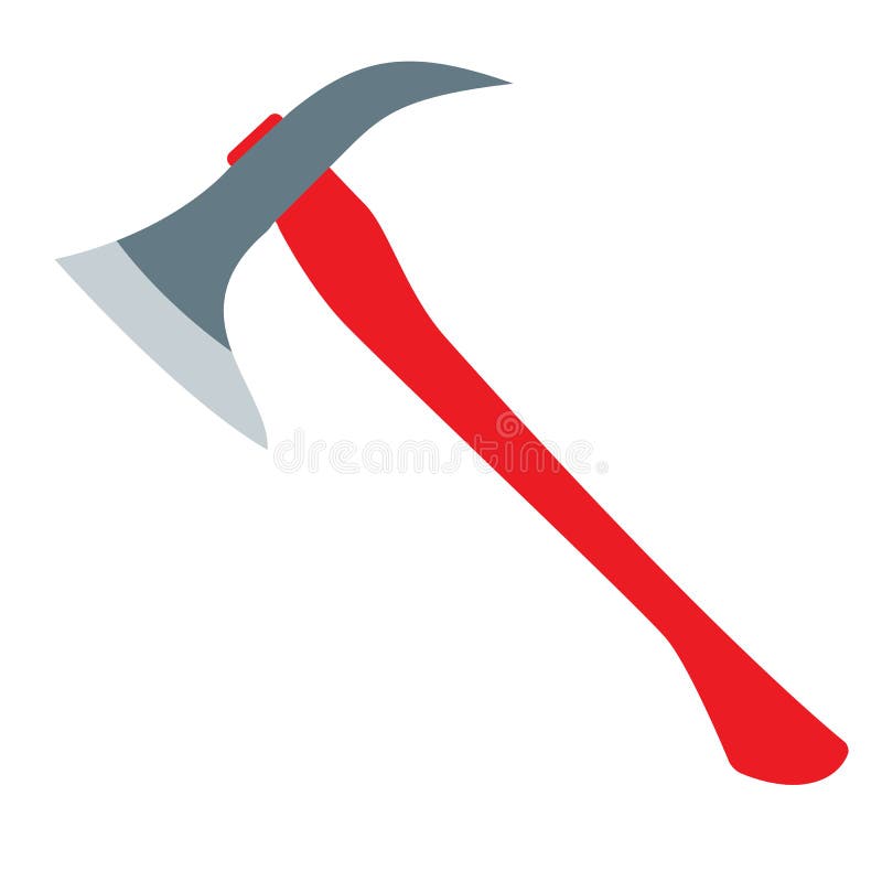 Firefighters Axe with Red Handle Stock Vector - Illustration of vector ...