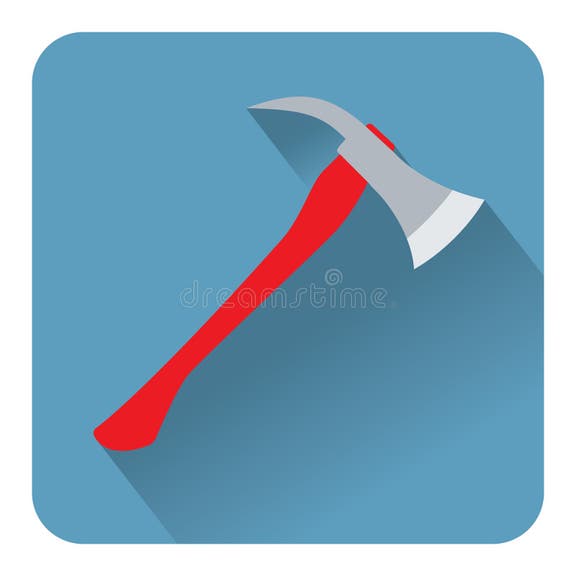 Firefighters Axe with Red Handle Stock Vector - Illustration of danger ...