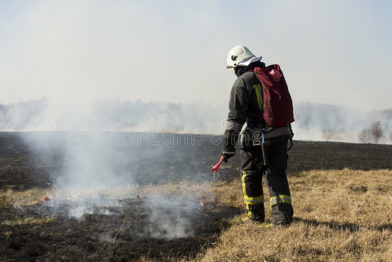 Firefighters Battle a Wildfire Editorial Photography - Image of fireman ...