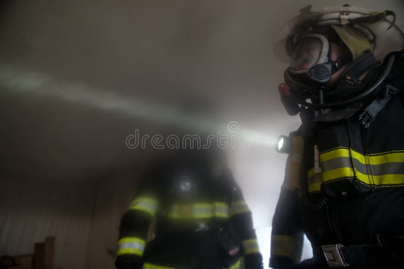 Firefighters in Burning Farm House Editorial Stock Photo - Image of ...