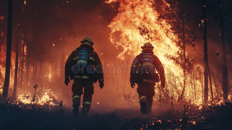 Firefighters Combat Intense Flames in Battle Against Massive Forest ...