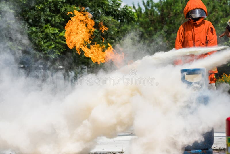 Fire demonstration stock image. Image of police, danger - 245848347
